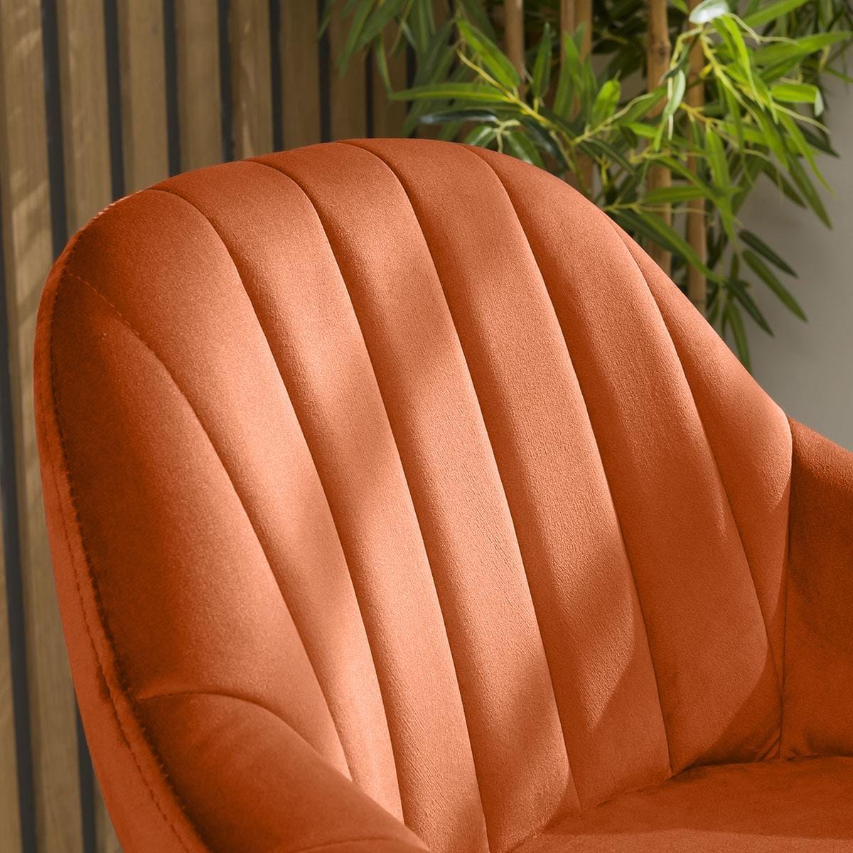 4 Harper Velvet Bar Stools Orange – Quatropi