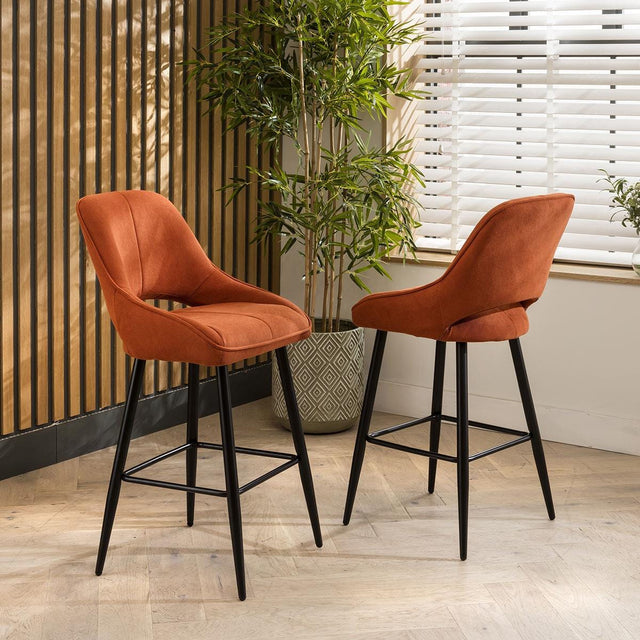 4 Remi Counter Height Bar Stools Terracotta – Quatropi