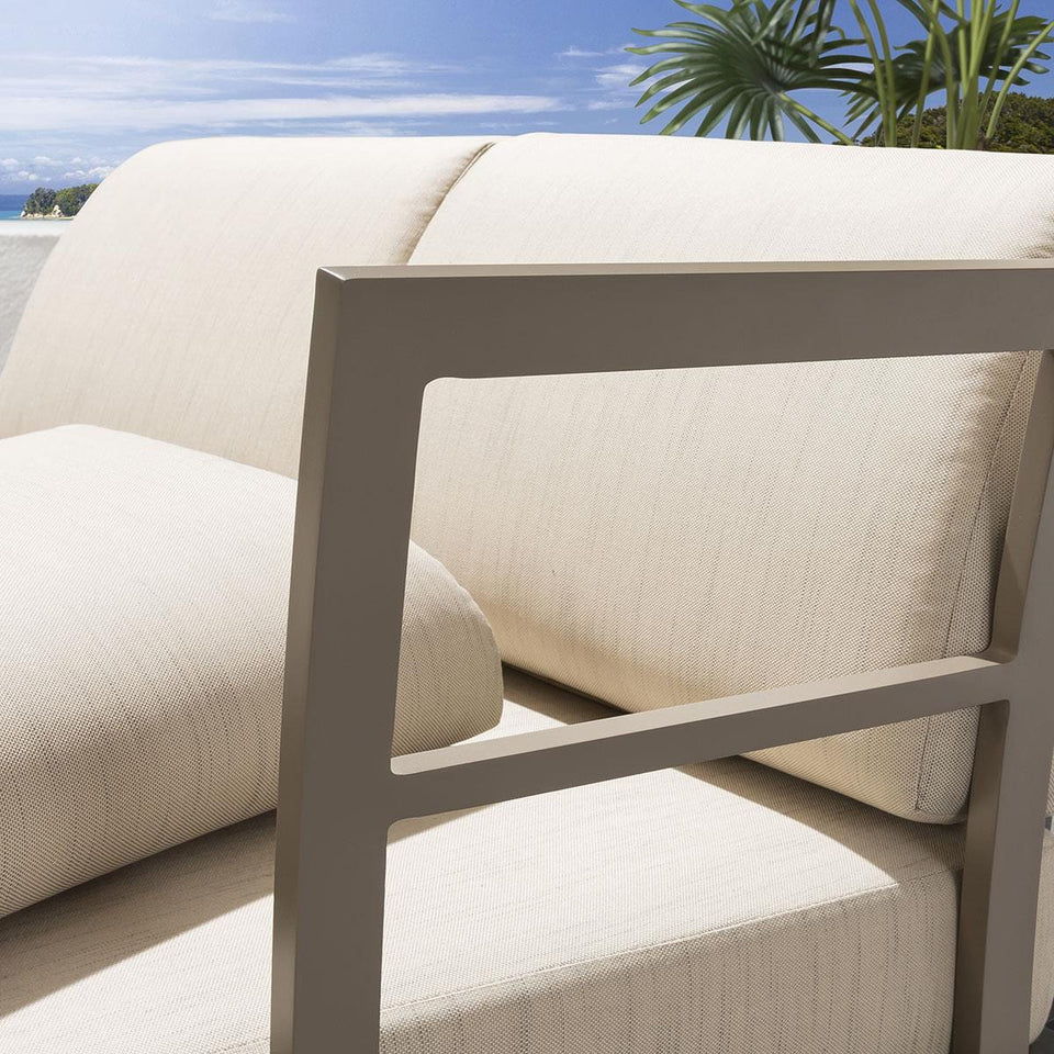 Ada Modular Outdoor Garden Bench Sofa Section Beige 123x73cm – Quatropi