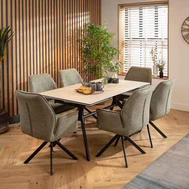 Carter 6 - 10 Seat Ceramic Extending Dining Table 160-240cm Beige ...
