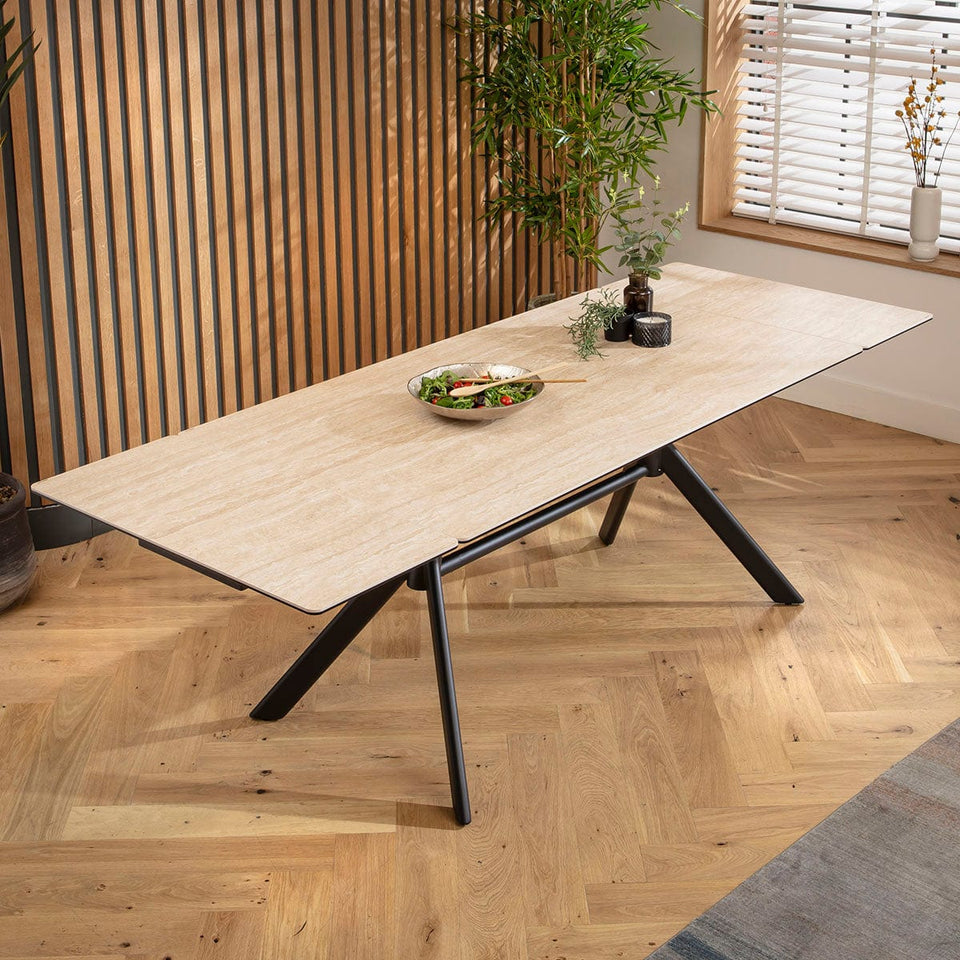 Carter Ceramic Extending Dining Set - 6 Seater - Cream – Quatropi