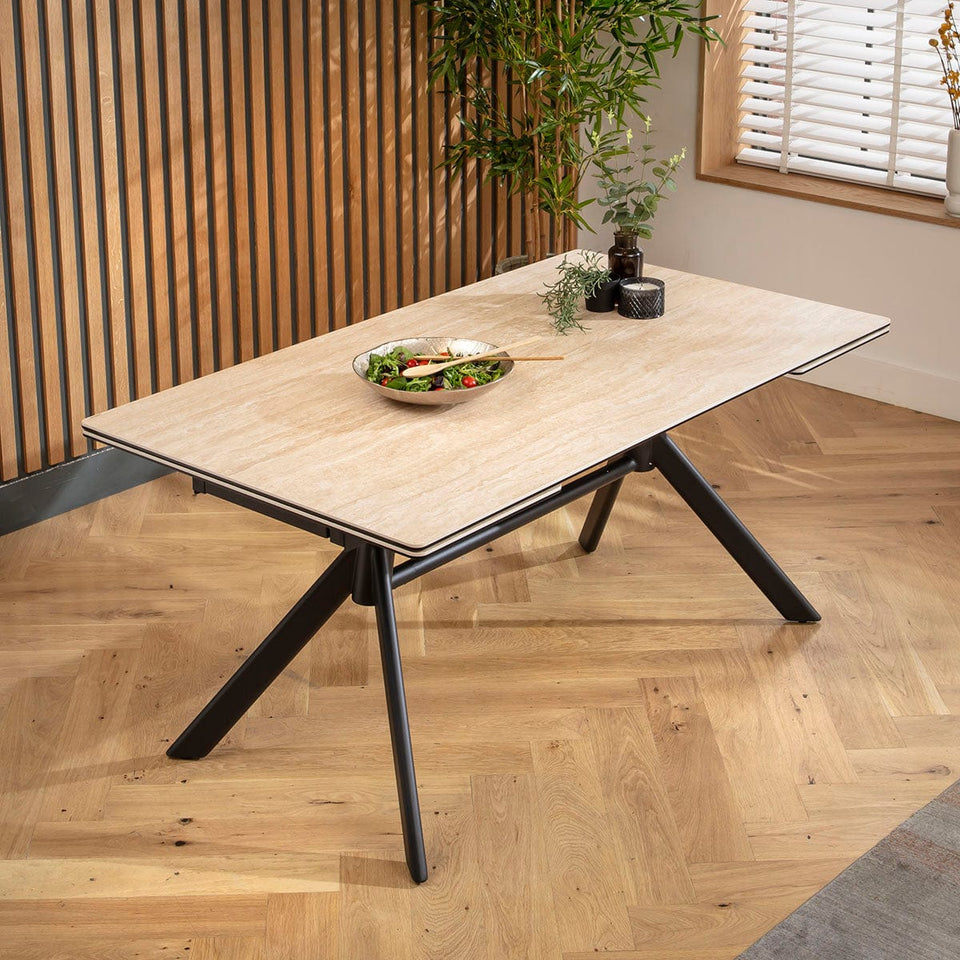 Carter Ceramic Extending Dining Set - 6 Seater - Cream – Quatropi