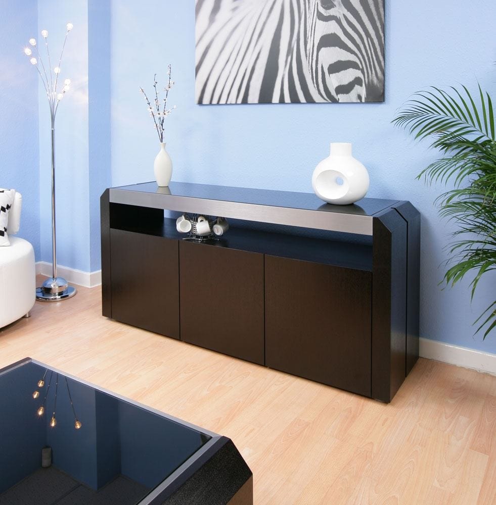 Modern Designer Oak Sideboard Cabinet Buffet in Black Oak 1.7mtr 701M ...
