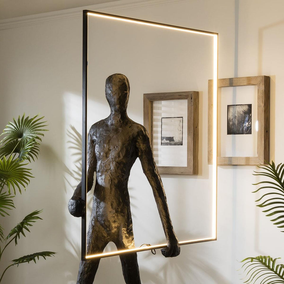 Quatropi Large Sculpture Floor Lamp Silhouette Feature 220cm - Square