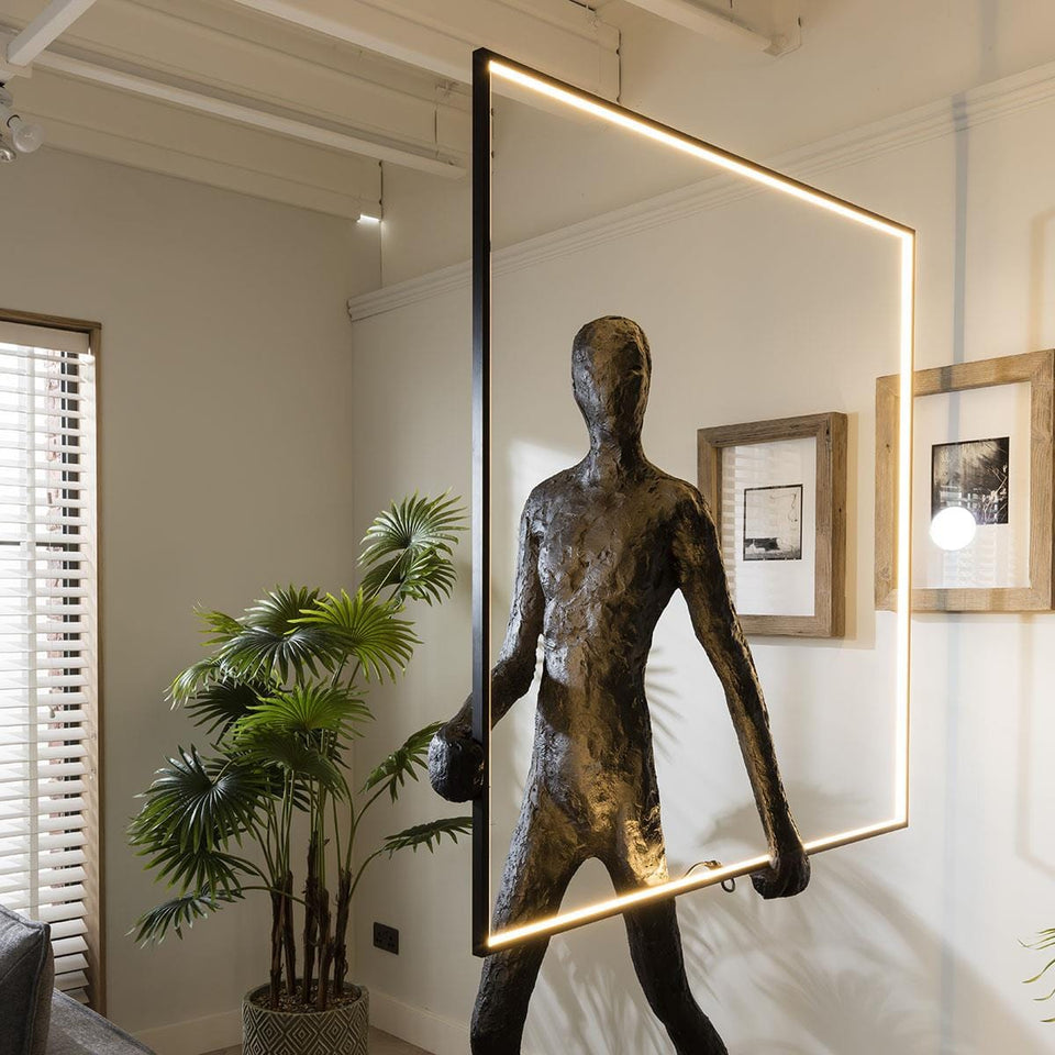 Quatropi Large Sculpture Floor Lamp Silhouette Feature 220cm - Square