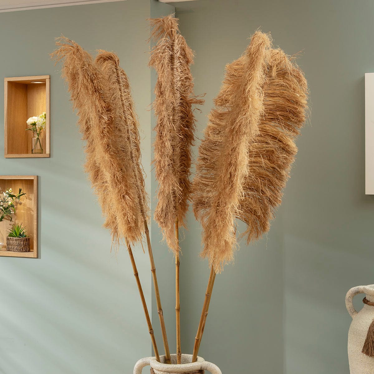 Verdura Decorative Pampass Grass 5-Piece Set Natural – Quatropi